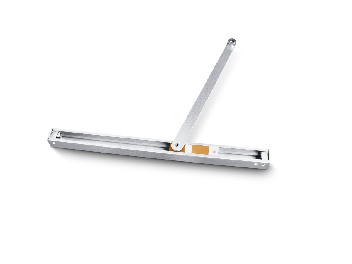 GEZE Drehlager mit T-Stop-Gleitschiene