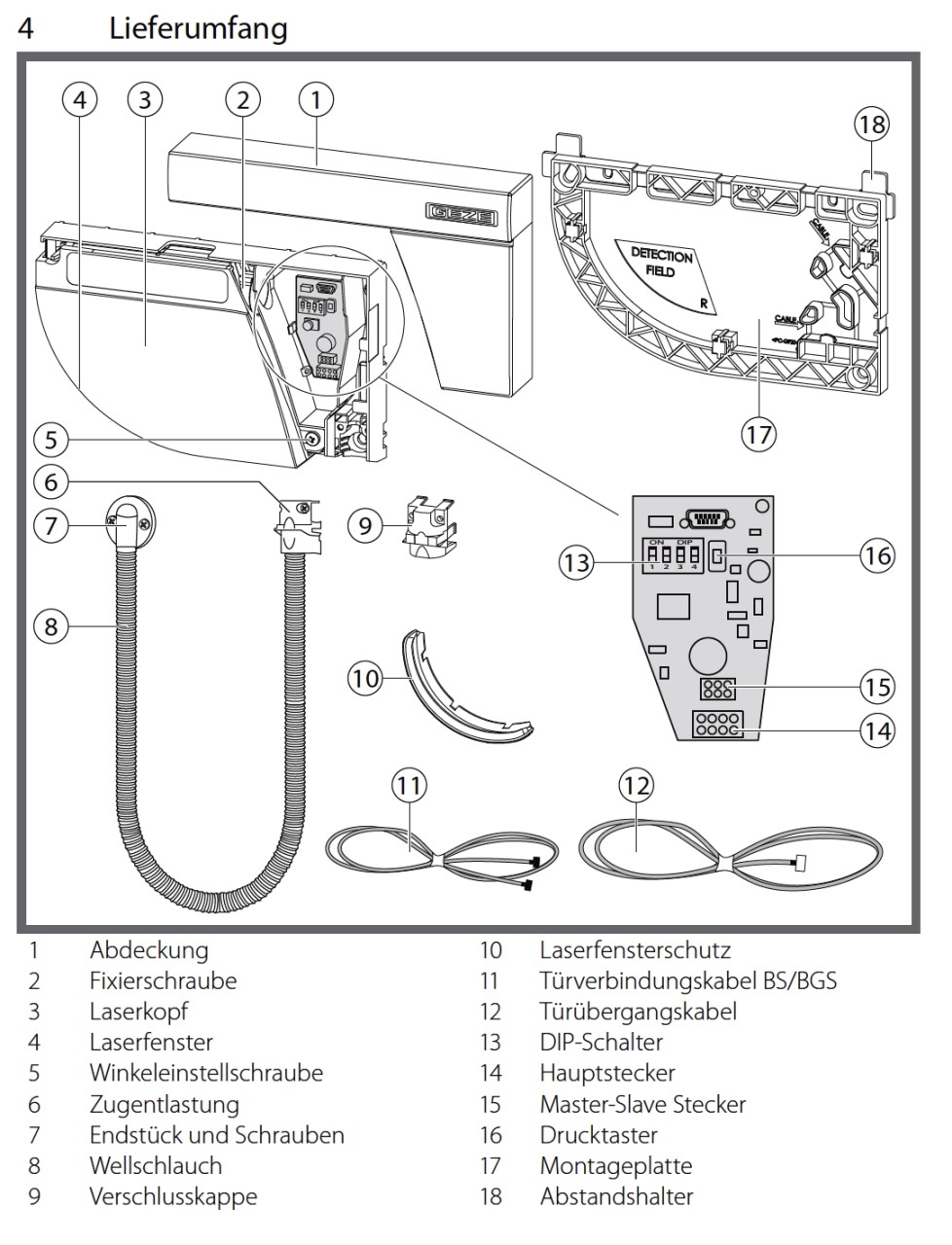 GEZE GC 342 Kit - Absicherungssensor